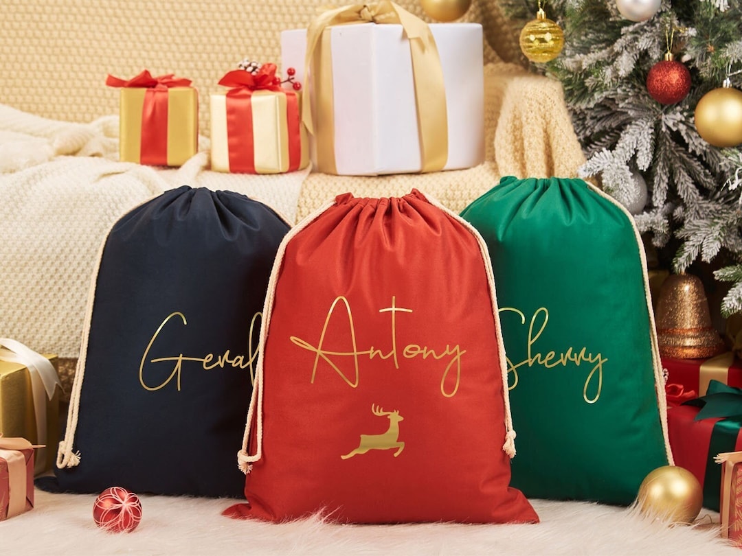 Large Santa Bag Velvet Santa Sack Custom Santa Sack - Etsy
