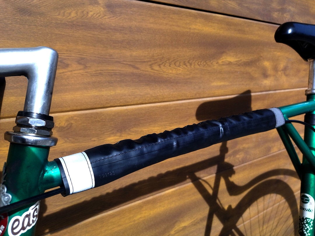 Upcycled Bike Frame Pad With Reflective Stripes, Top Tube Protector ...