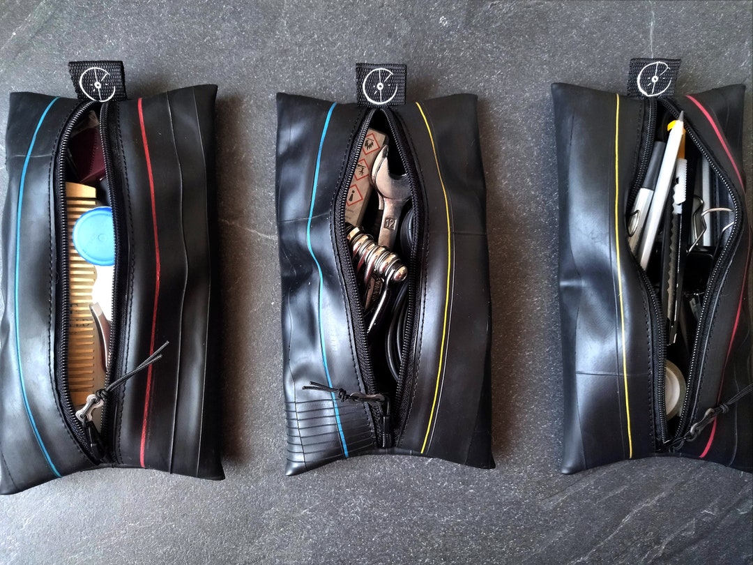Minimalist Pouch From Recycled Inner Tube, for Traveling Essentials ...