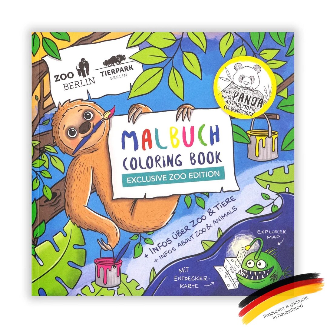 Zoo Coloring Book zoo Berlin and Tierpark Berlin german & English - Etsy