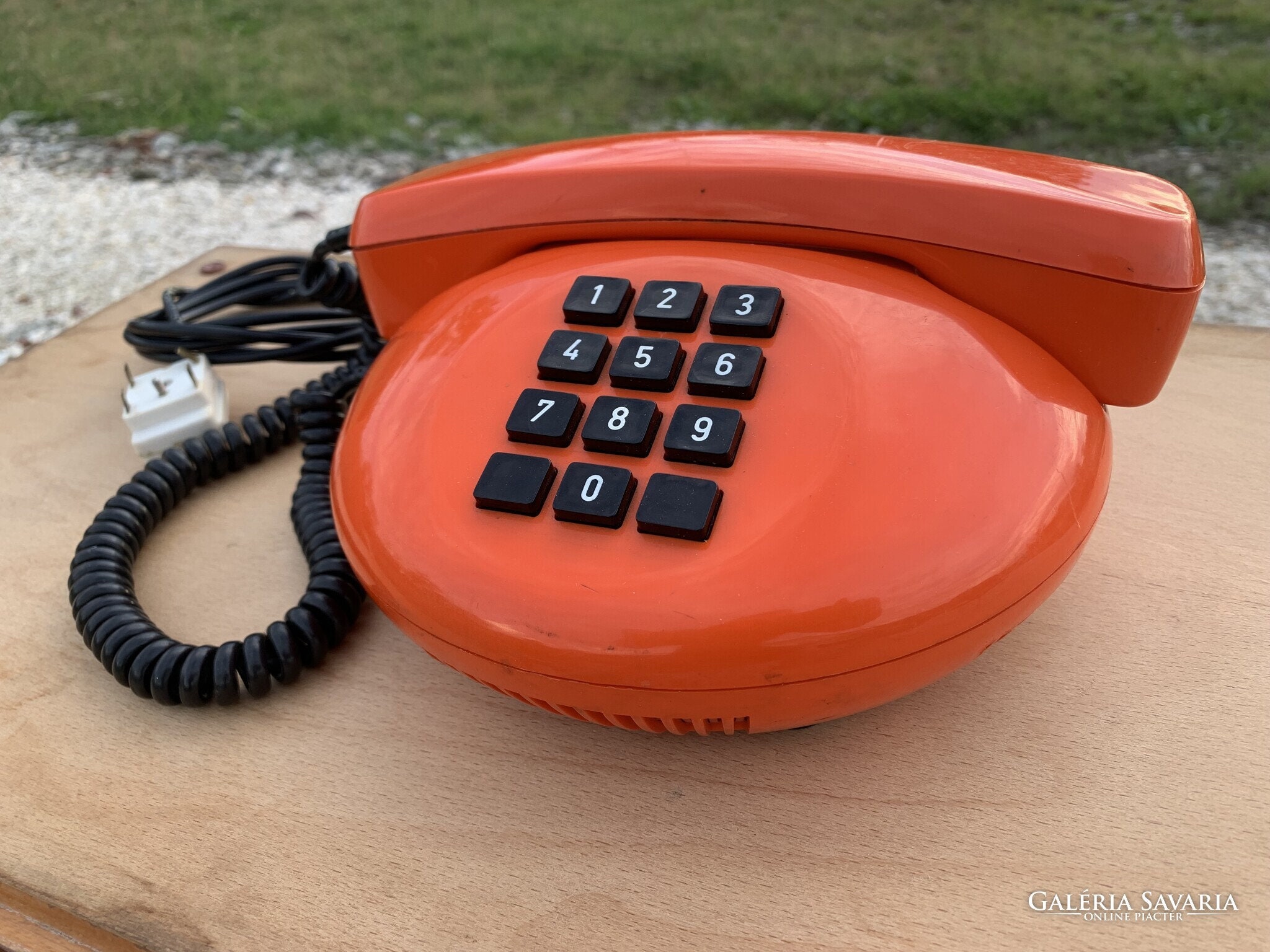 Vintage Orange Black Push Button Phone 1970s Retro Telephone Retro - Etsy
