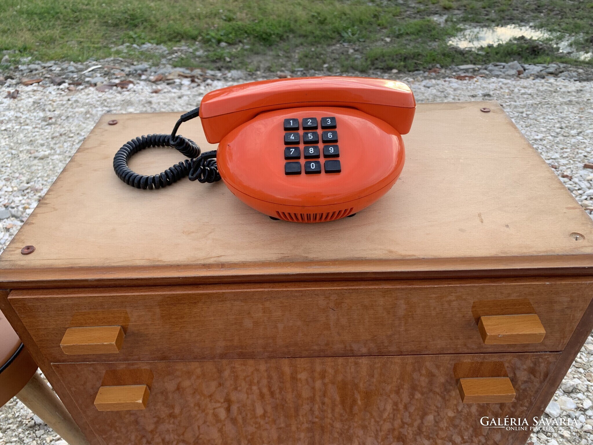 Vintage Orange Black Push Button Phone 1970s Retro Telephone Retro - Etsy