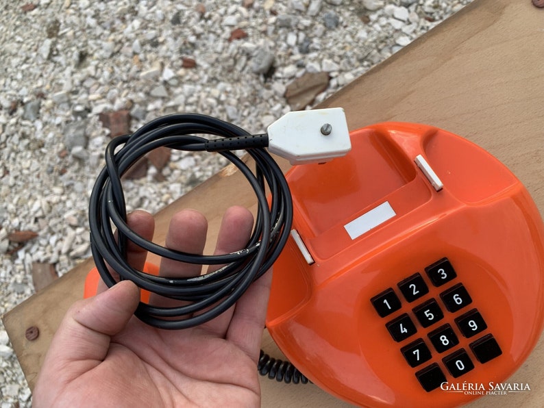 Vintage Orange Black Push Button Phone 1970s Retro Telephone Retro - Etsy
