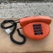 Vintage Orange Black Push Button Phone 1970s Retro Telephone Retro - Etsy