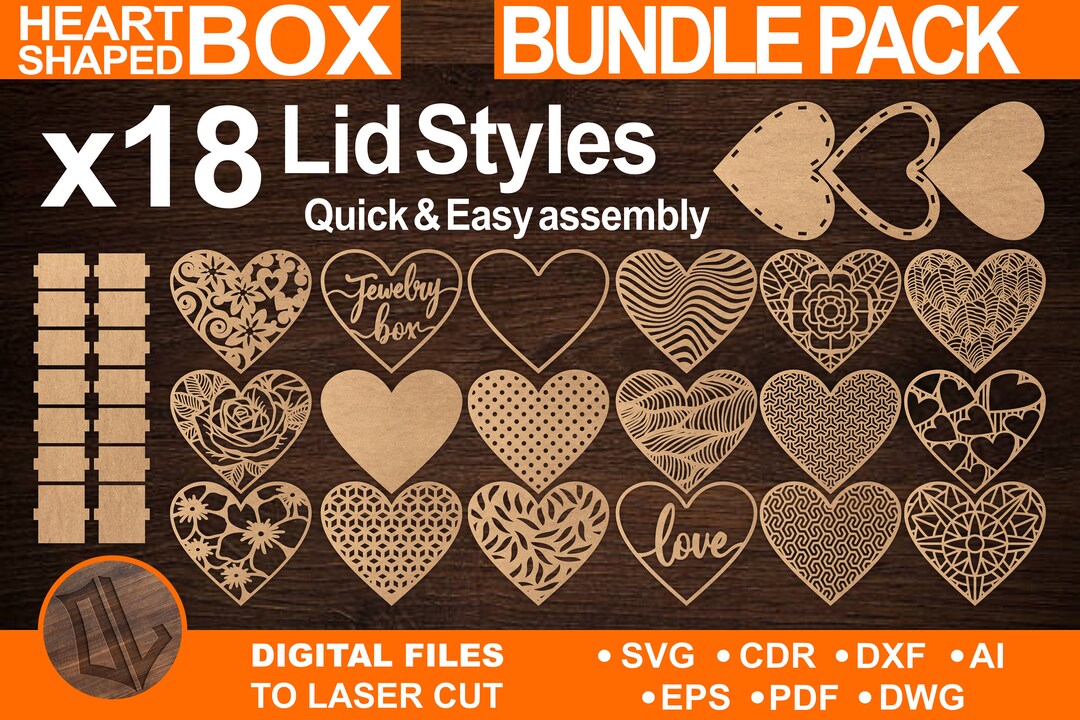 Heart Shaped Box Bundle - Etsy