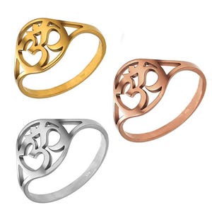 OM Ring ,yoga Symbol Ring, Dainty Ring, Spiritual Ring, Gift for Her ...