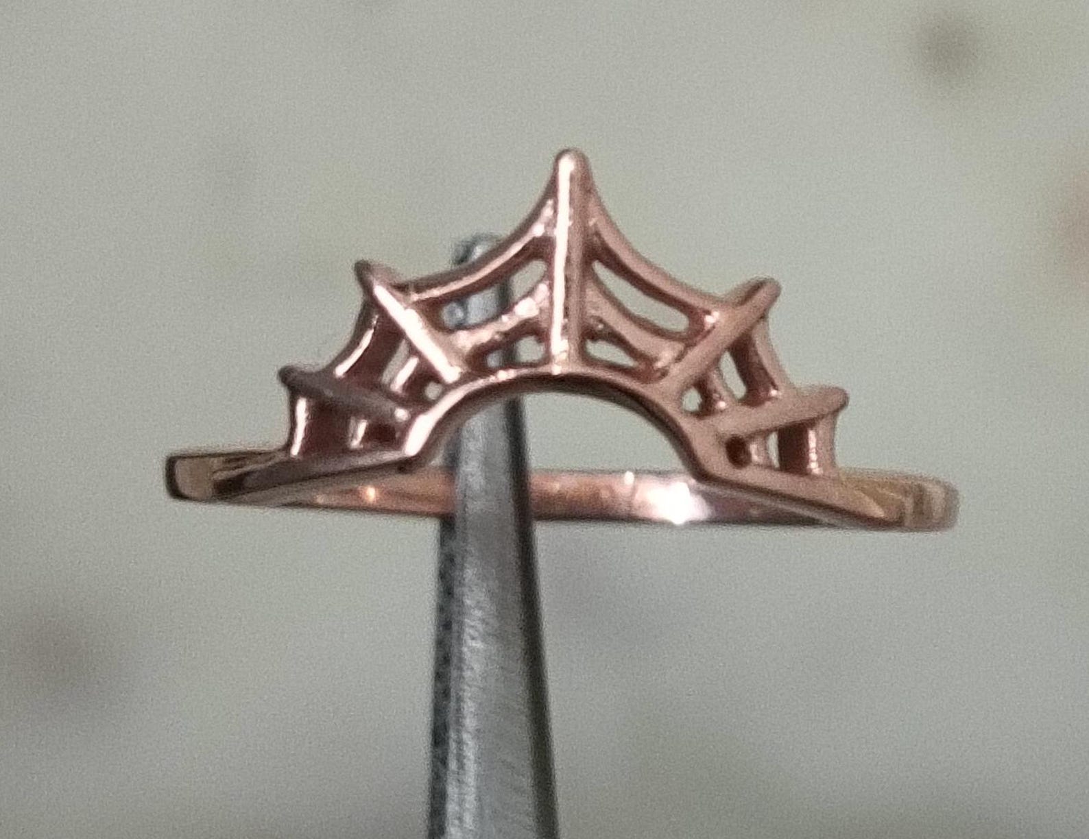 Arched Web Ring, Spider Web Ring, Minimalist Ring, Dainty Ring, Spider ...