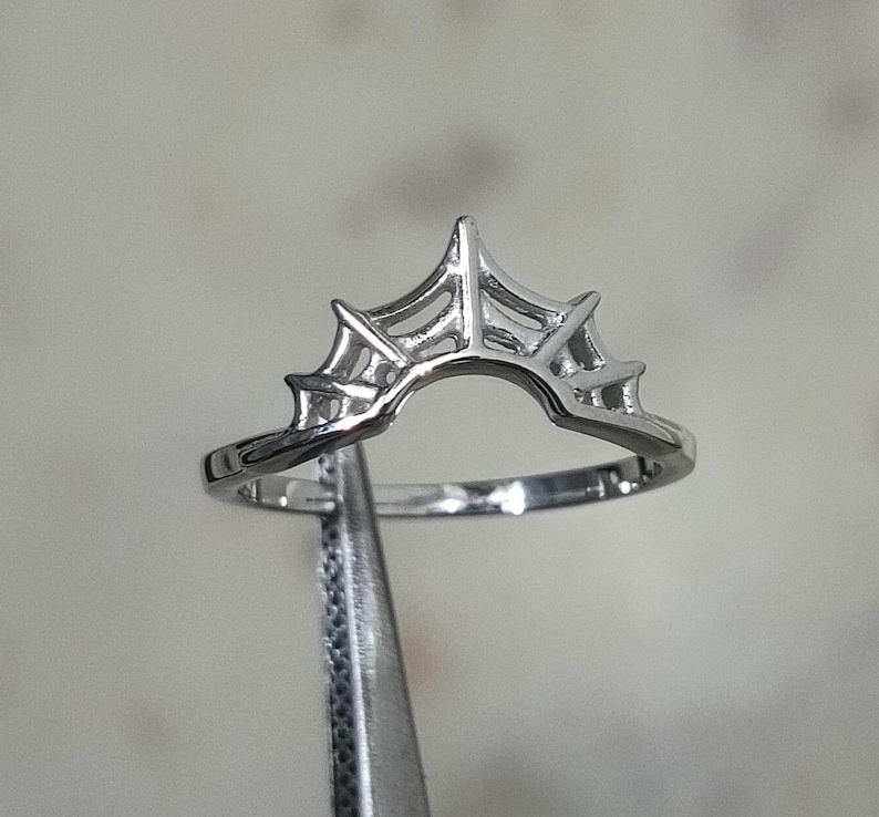 Arched Web Ring, Spider Web Ring, Minimalist Ring, Dainty Ring, Spider ...