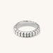 4mm Wide Charlotte Ring, Fluffy Slim Ring, Puffy Stacking Ring, Ribbed ...