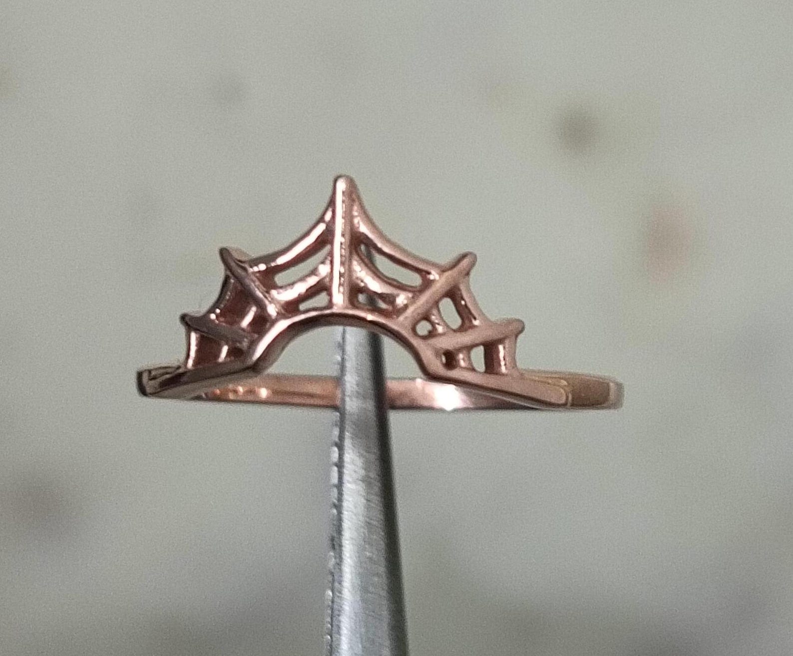 Arched Web Ring, Spider Web Ring, Minimalist Ring, Dainty Ring, Spider ...