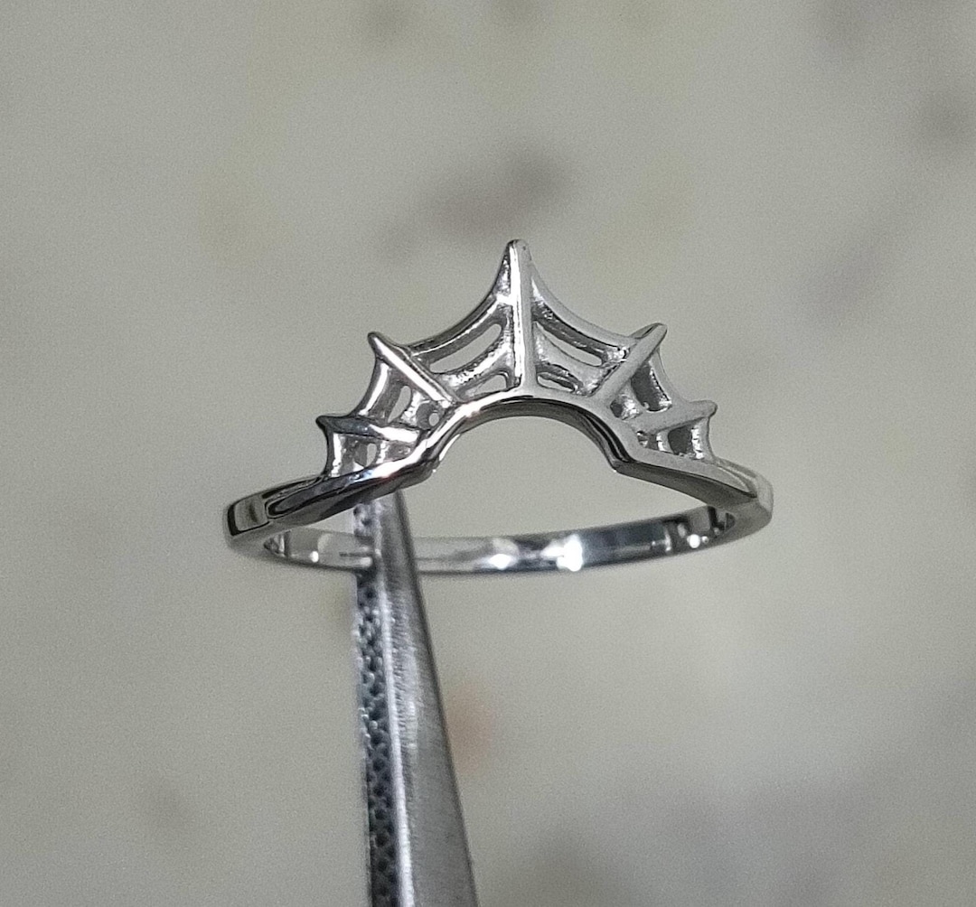 Arched Web Ring, Spider Web Ring, Minimalist Ring, Dainty Ring, Spider ...