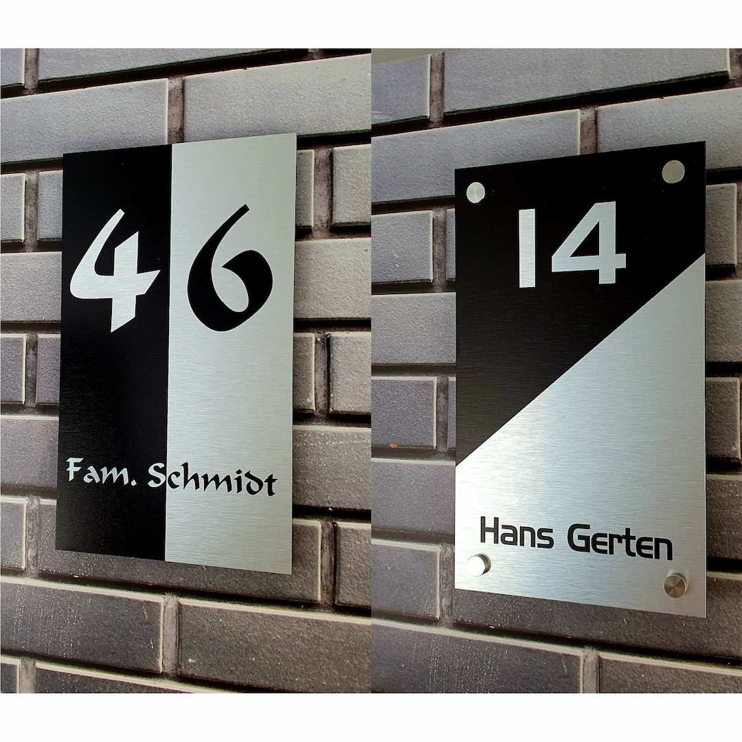 STAINLESS STEEL Design Elegant House Number | Including Mounting ...