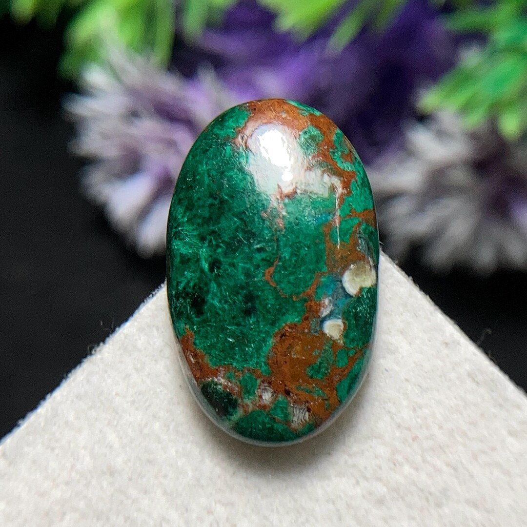 Striking Pattern Natural Chrysocolla Cabochon, Its Vibrant Color and ...