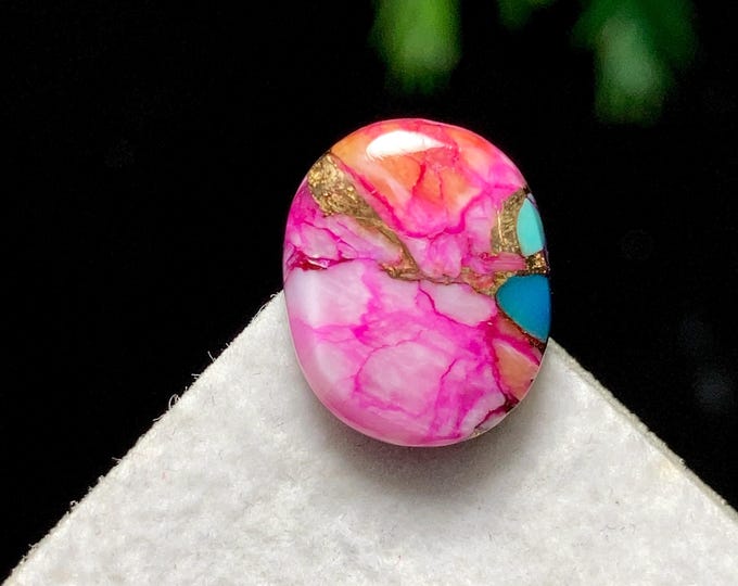 Awesome Pink Mohave Turquoise Cabochon, 14 X 12 X 3MM, 4.9ct, Loose ...
