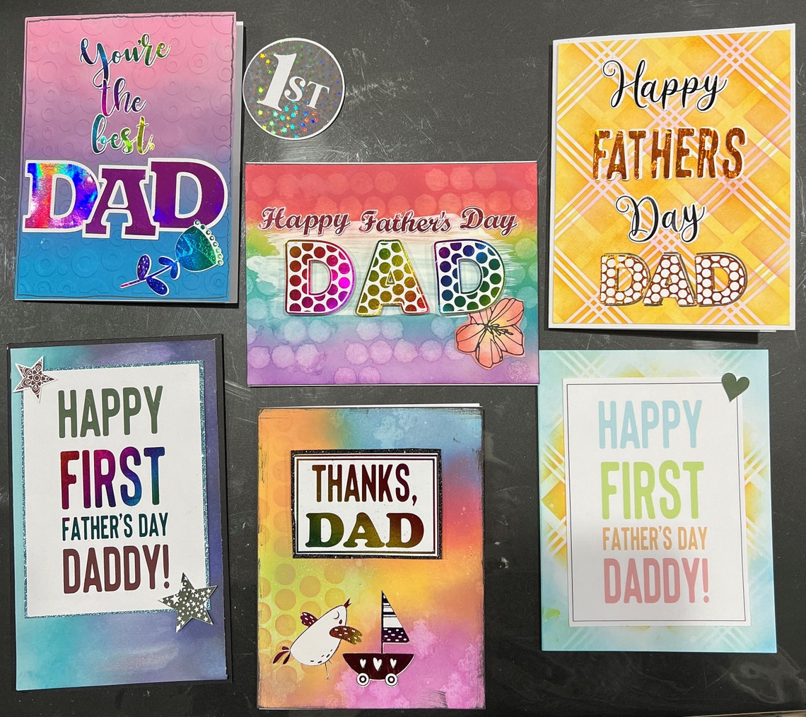 A4 and Printable Father's Day Sentiments for Cards PDF and SVG - Etsy