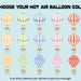 Custom Hot Air Balloon Name Poster - Personalized Baby Nursery Wall Art ...