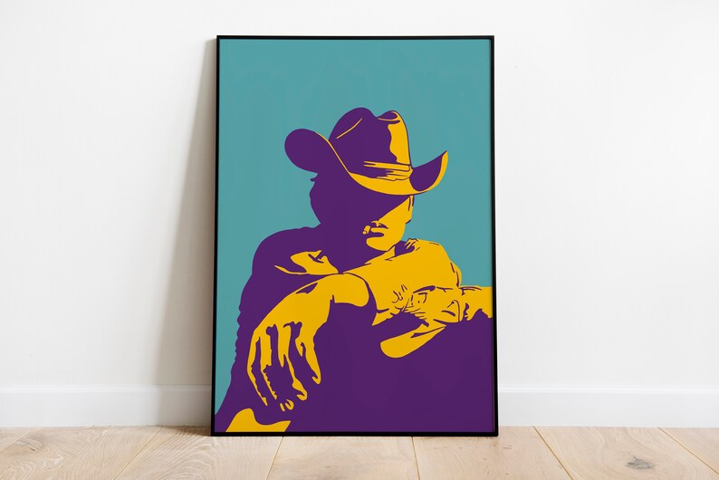Cowboy Poster Pop Art Cowboy Wall Art Cowboy Print - Etsy