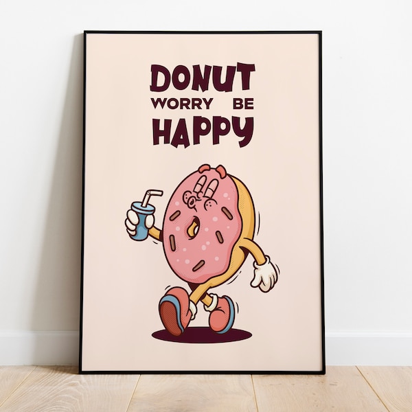 Donut Worry Be Happy - Etsy