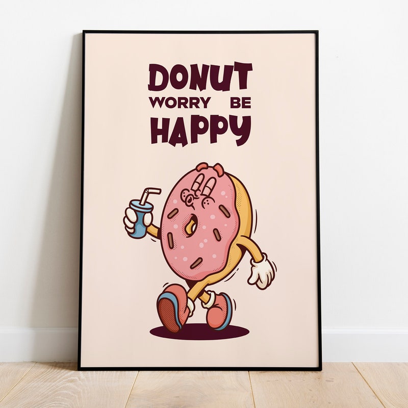 Donut Worry Be Happy - Etsy