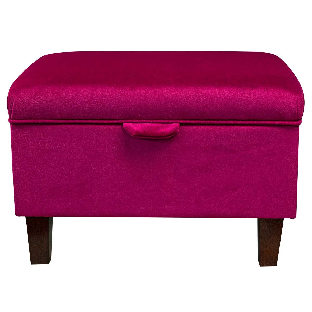 Pink fabric ottoman store