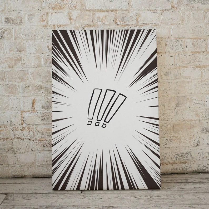 Comic Poster Three Exclamation Marks | Digital File for Quick Self ...