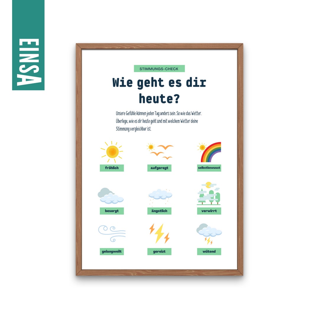 Emotional Cards Children in a Picture Mood Barometer Children's Room ...