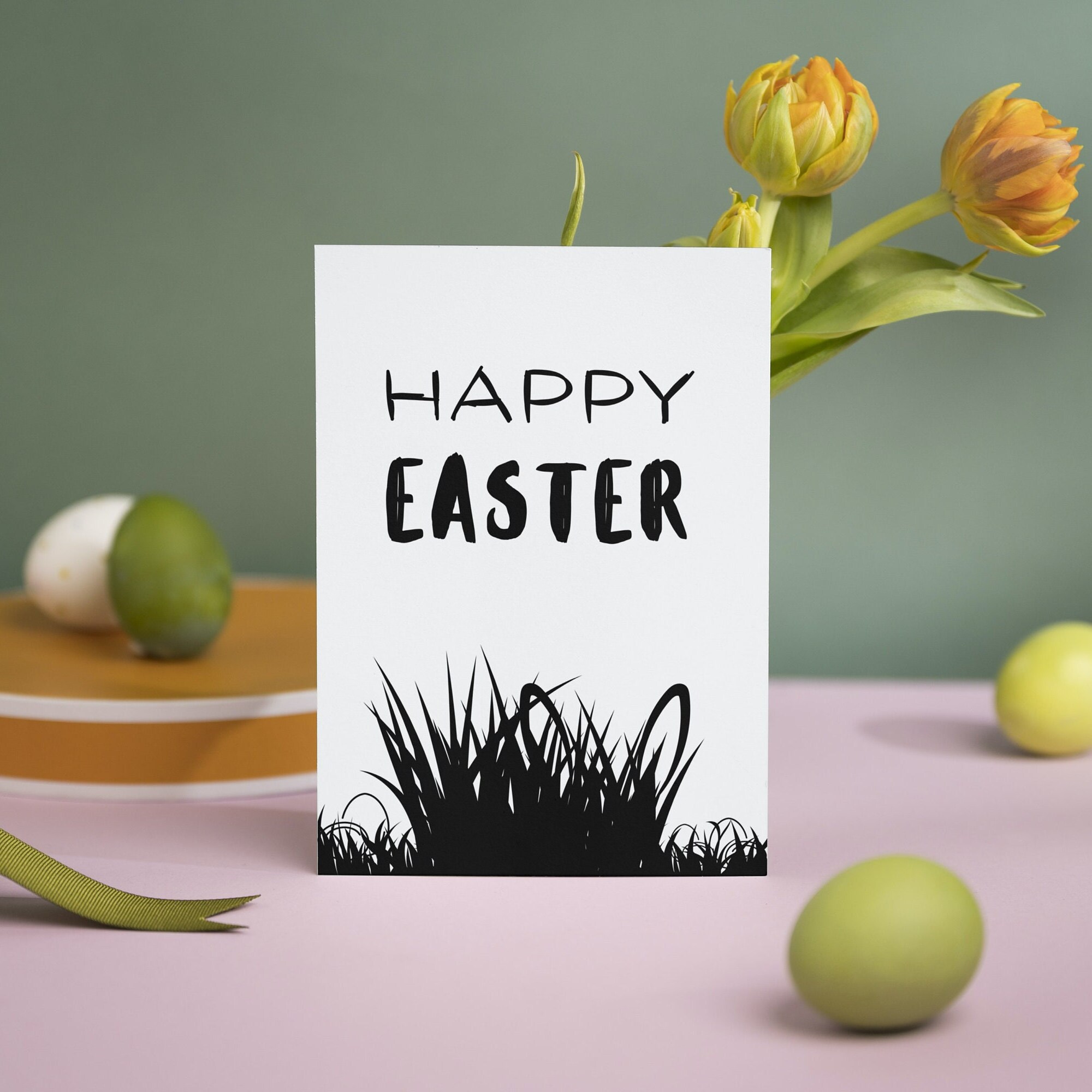 Poster Happy Easter Printable for Download Digital Files Easter Bunny ...