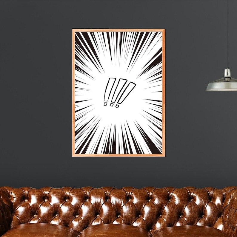 Comic Poster Three Exclamation Marks | Digital File for Quick Self ...