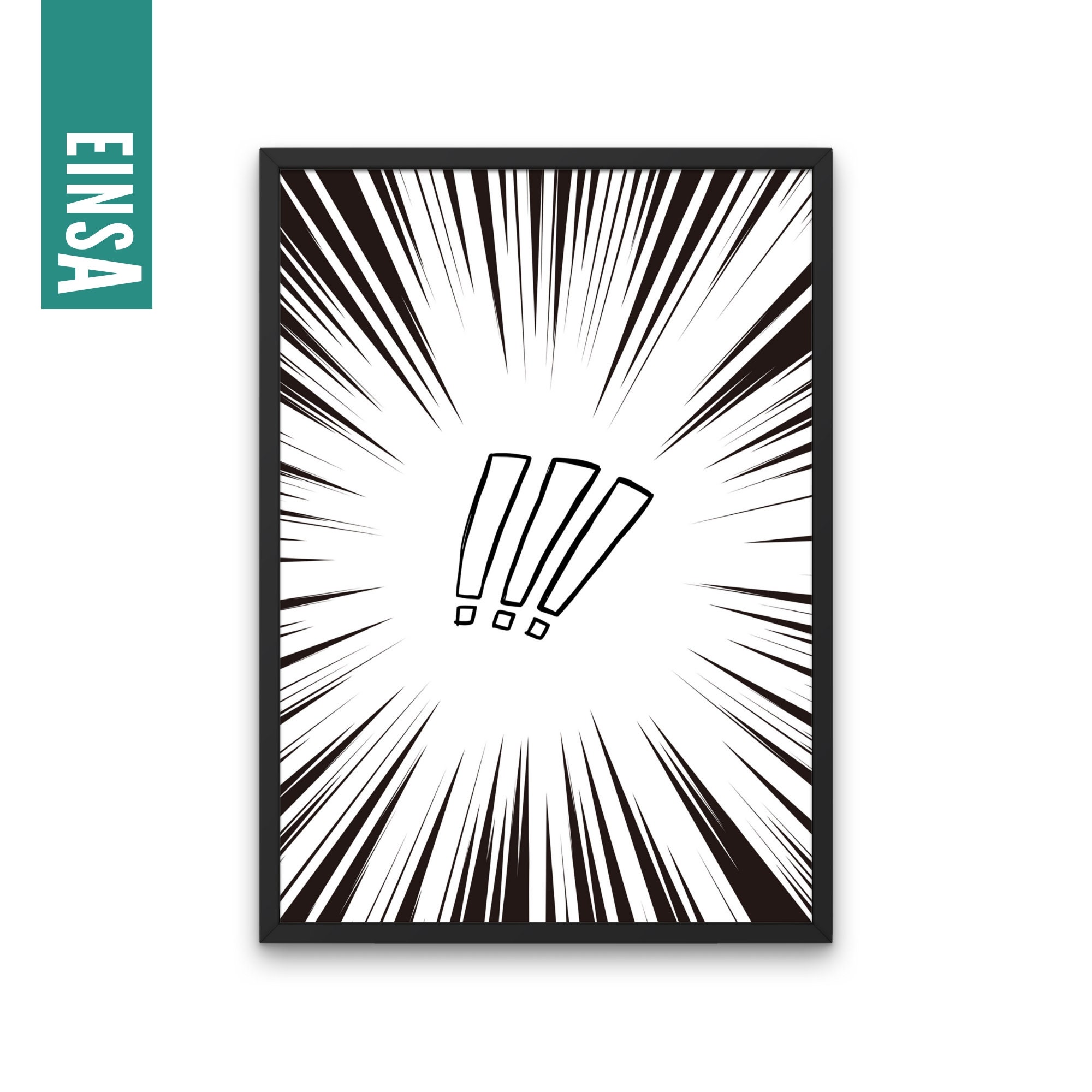 Comic Poster Three Exclamation Marks | Digital File for Quick Self ...