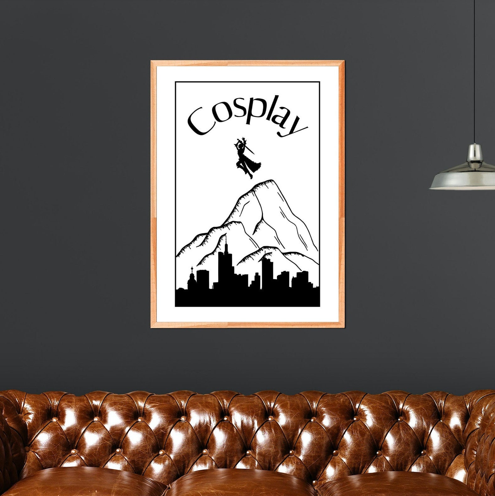 Cosplay Poster Superhero Girl With Sword Digital File for Quick Self ...