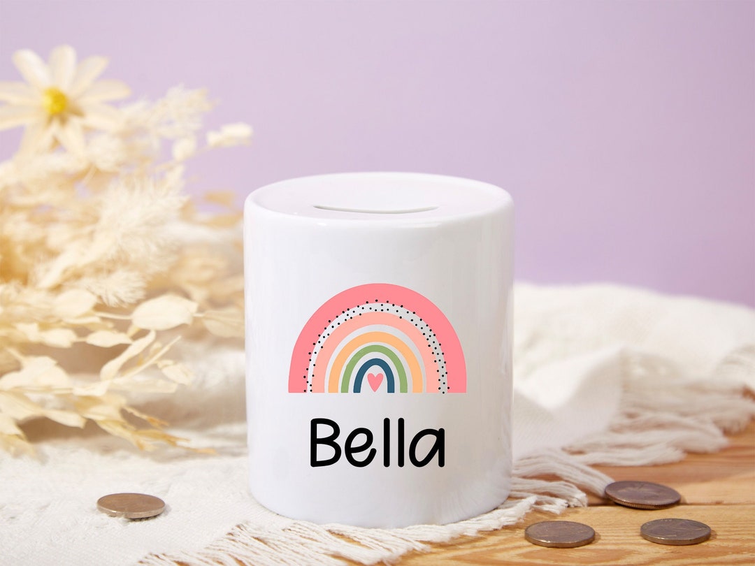 Personalized Coin Bank,children Custom Money Box,ceramic White Money ...