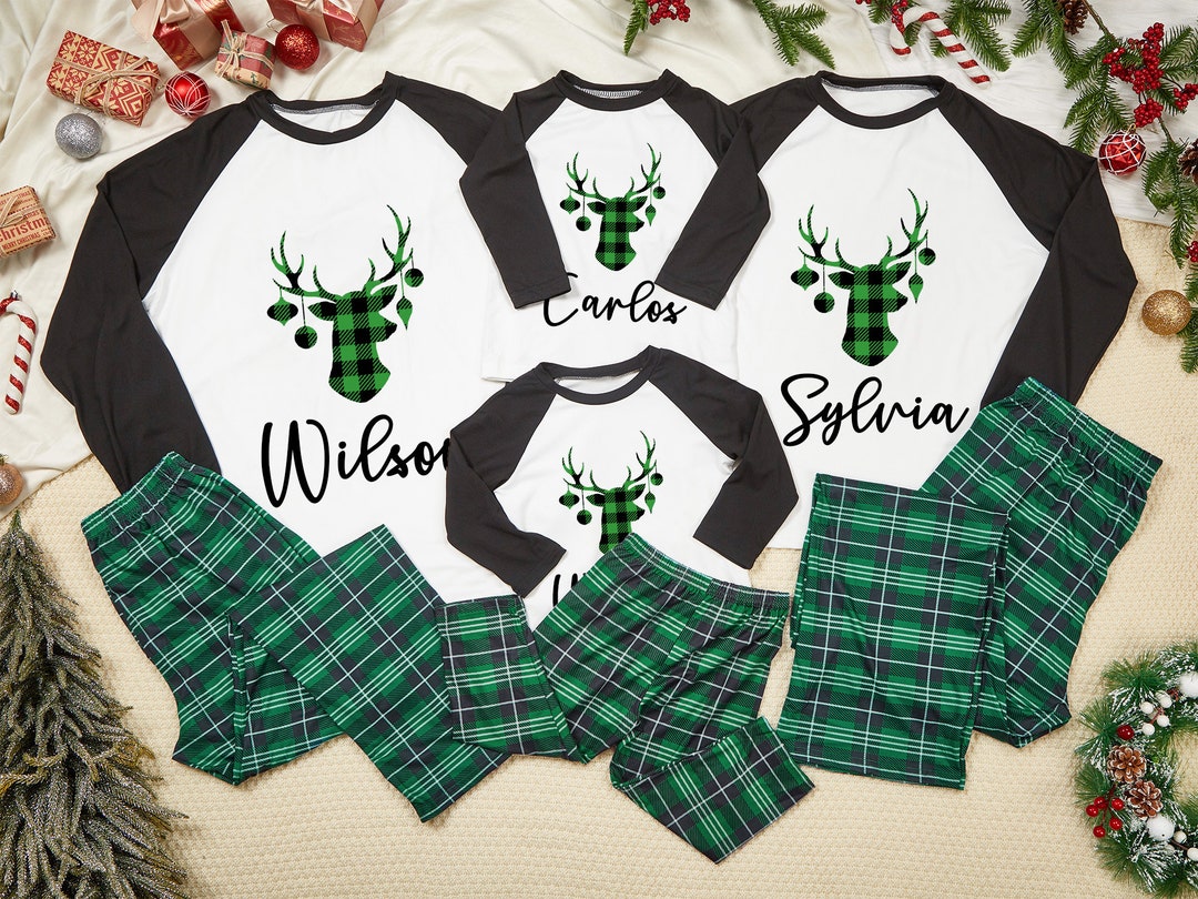 Matching Family Pjs,personalized Family Pajamas,christmas Family ...