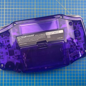 Gameboy Advance GBA Crystal Clear Purple With Grey Buttons Backlight ...