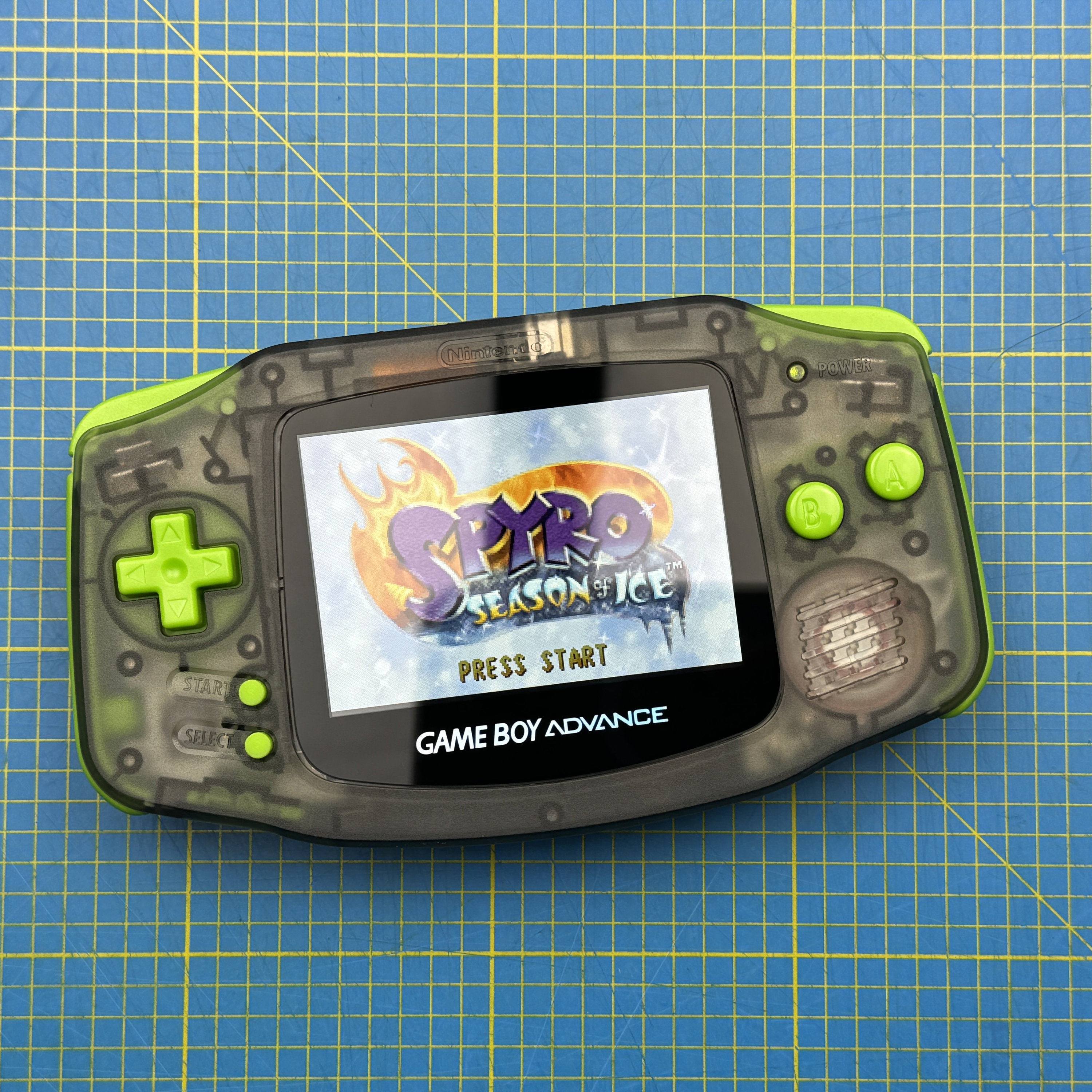 Gameboy Advance GBA Clear Black and Green Backlight IPS V2 - Etsy
