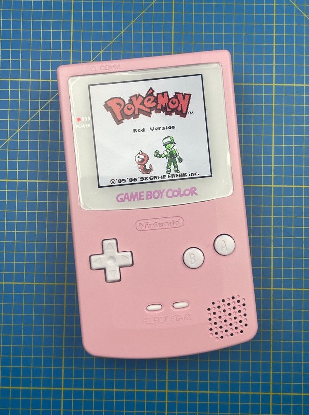 Nintendo Gameboy Color Pink and White Buttons Q5 OSD XL Laminate IPS ...