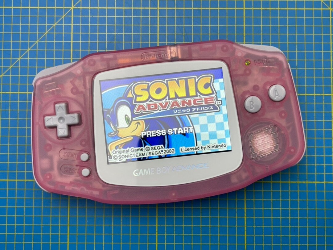 Gameboy Advance GBA Clear Pink and Grey Backlight IPS V2 Screen - Etsy