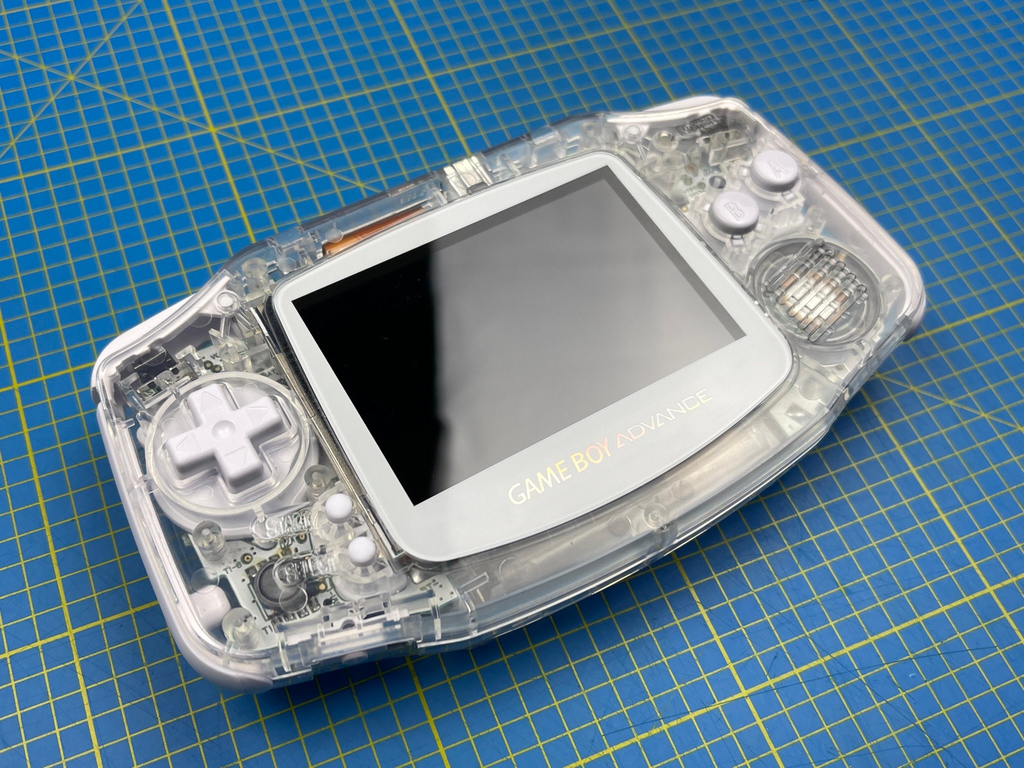 Gameboy Advance GBA Crystal Clear and White Buttons - Etsy