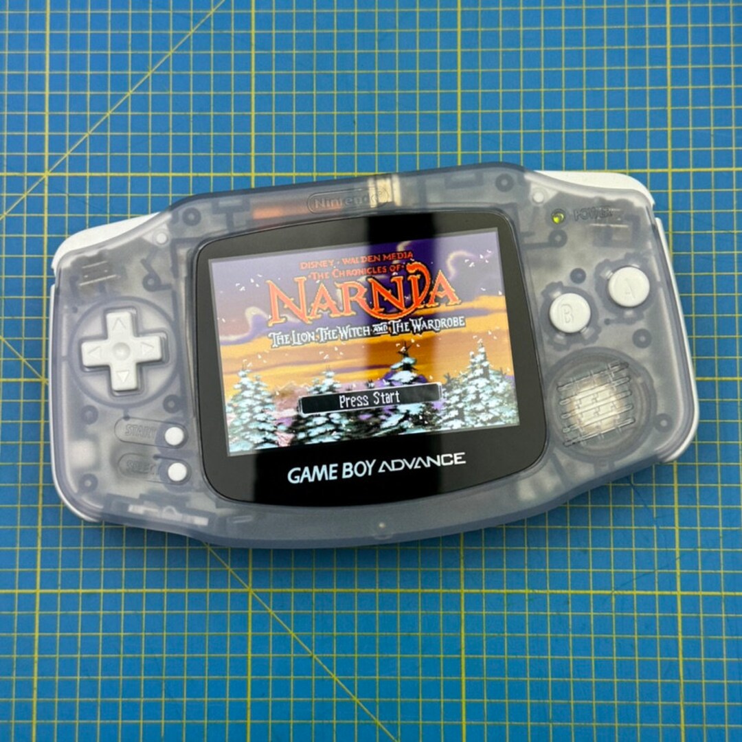 Gameboy Advance GBA Glacier Blue With White Buttons Backlight IPS V2 ...