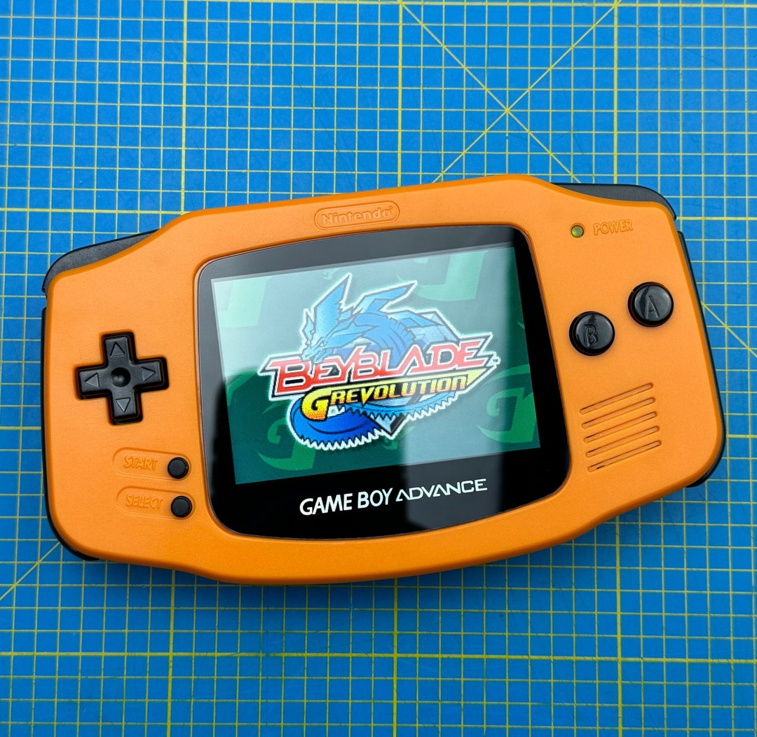 Gameboy Advance GBA Orange and Black Backlight IPS V2 Screen - Etsy