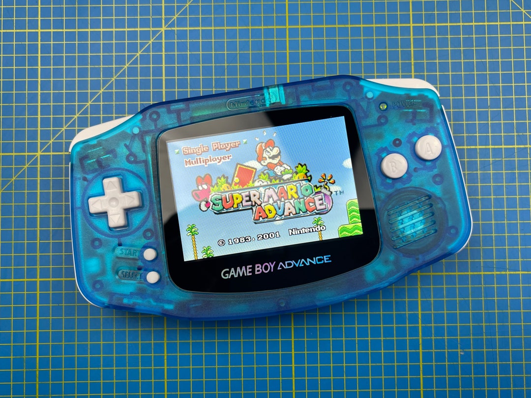 Gameboy Advance GBA Blue and White Buttons Backlight IPS V2 Screen - Etsy