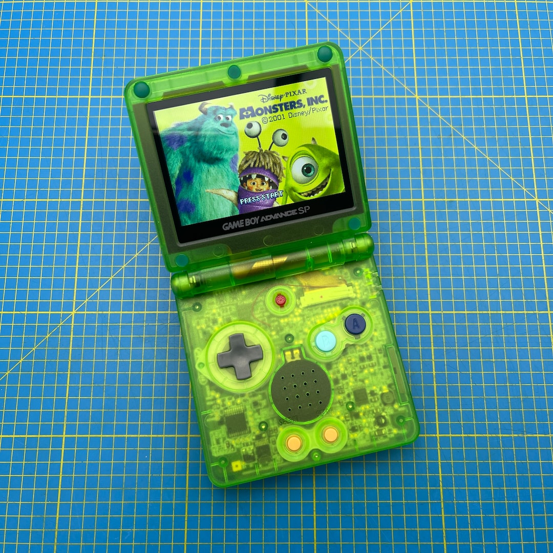 Nintendo Gameboy Advance SP GBA Console Clear Green Shell With ...