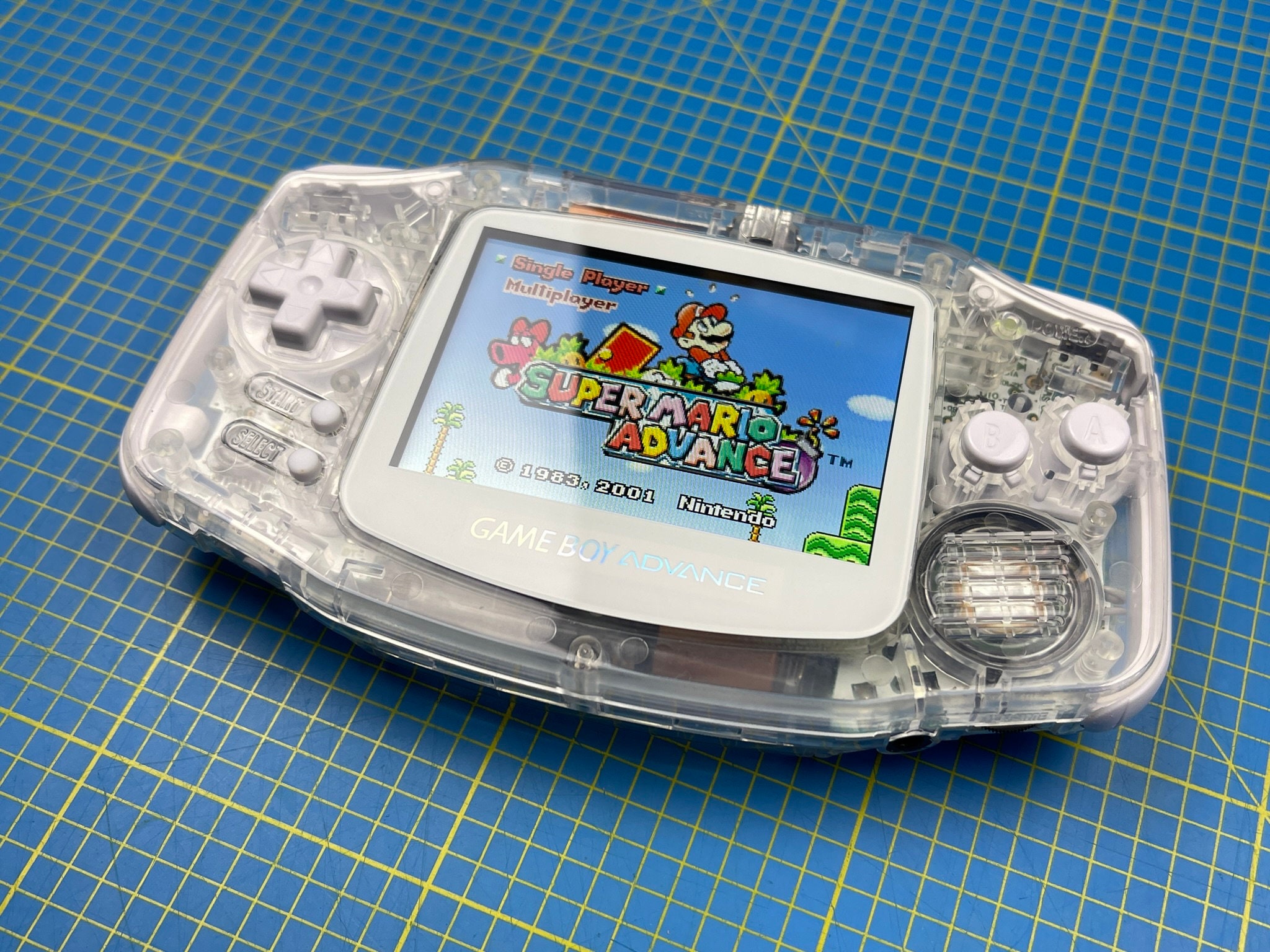 Gameboy Advance GBA Crystal Clear and White Buttons - Etsy