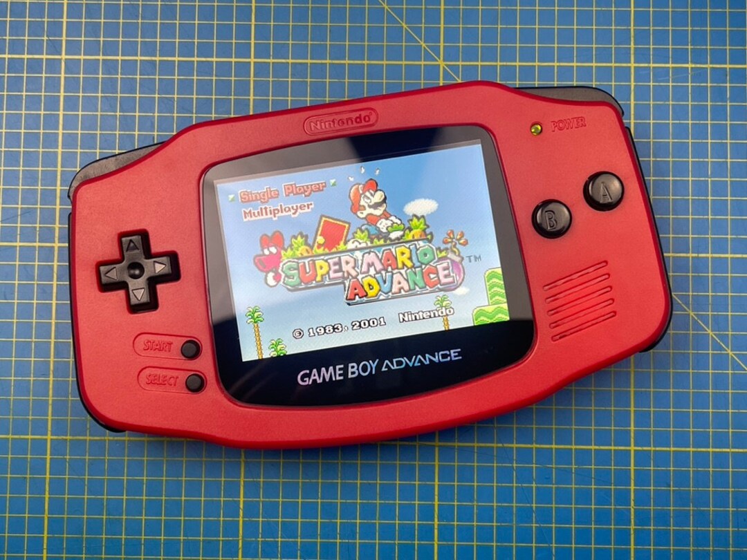 Gameboy Advance GBA Red and Black Backlight IPS V2 Screen - Etsy