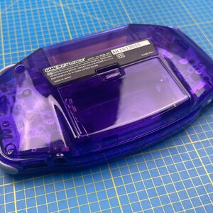 Gameboy Advance GBA Crystal Clear Purple With Grey Buttons Backlight ...