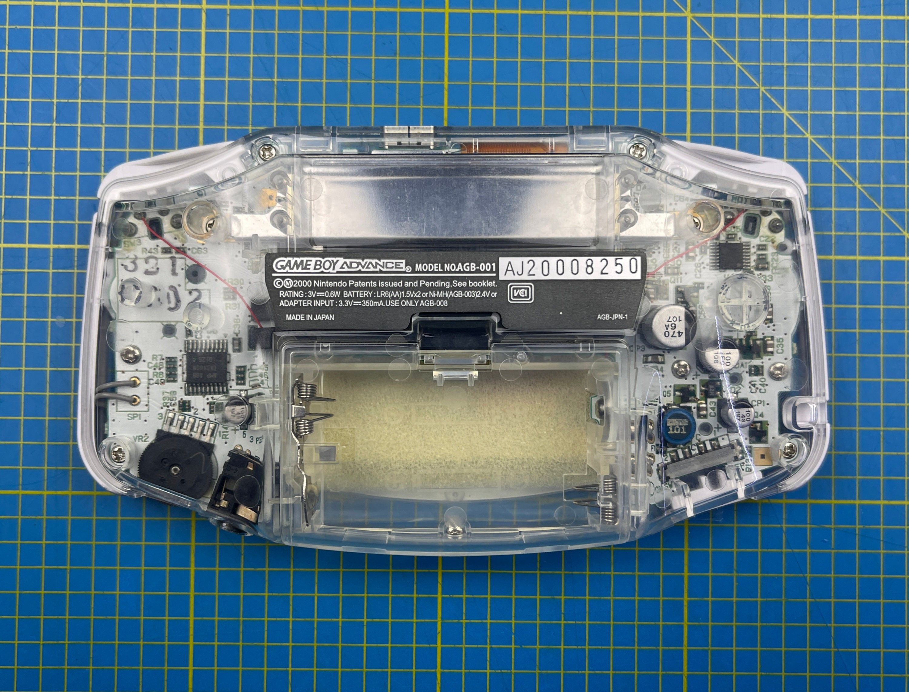 Gameboy Advance GBA Crystal Clear and White Buttons - Etsy