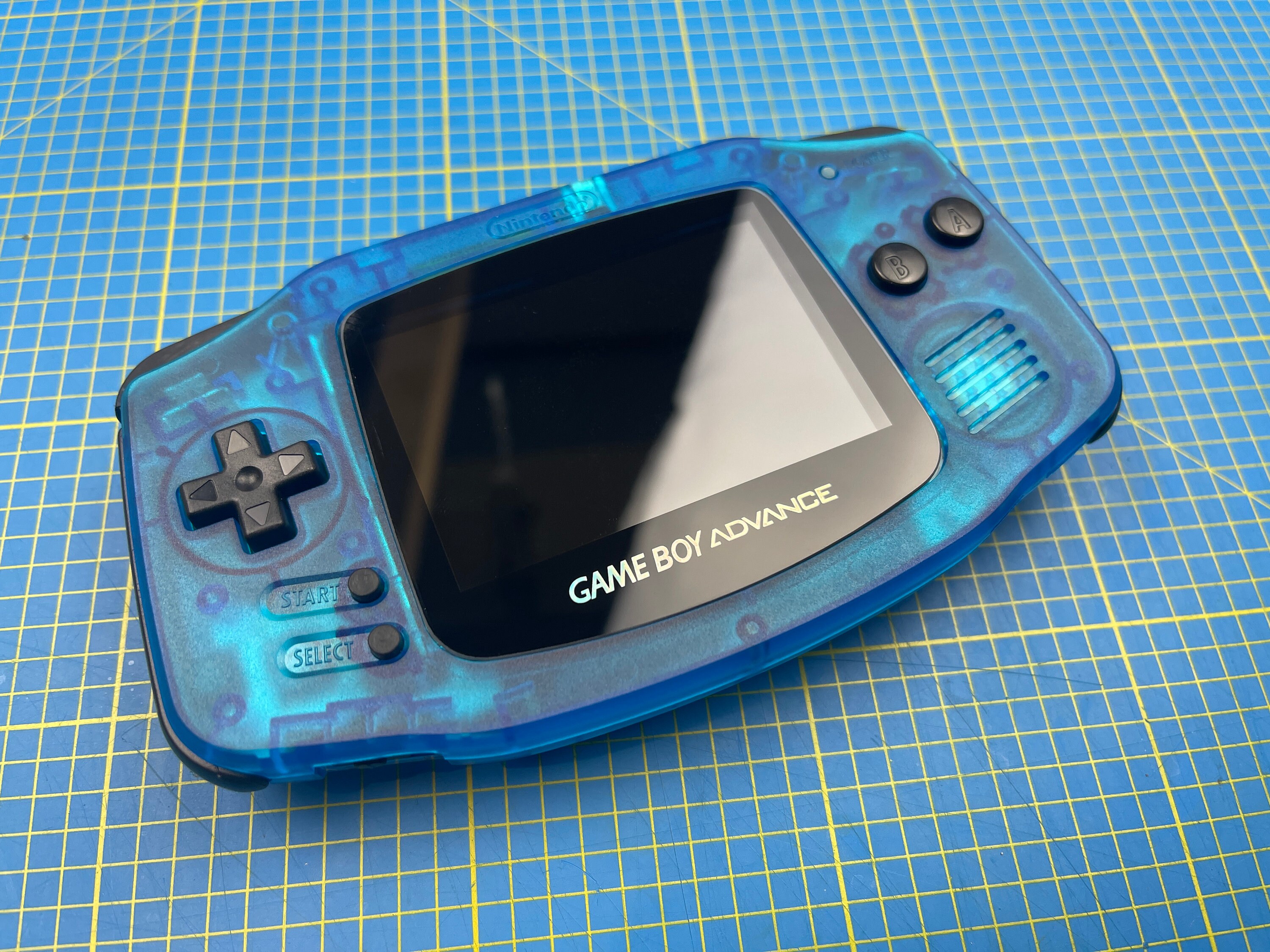 Gameboy Advance GBA Blue and Black Buttons Backlight IPS - Etsy