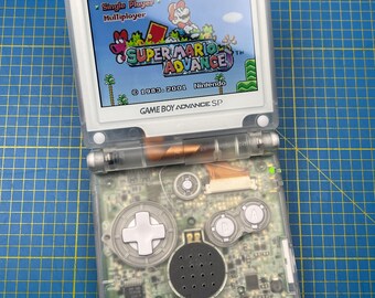 Gameboy Advance GBA Crystal Clear Shell With White Buttons Backlight ...