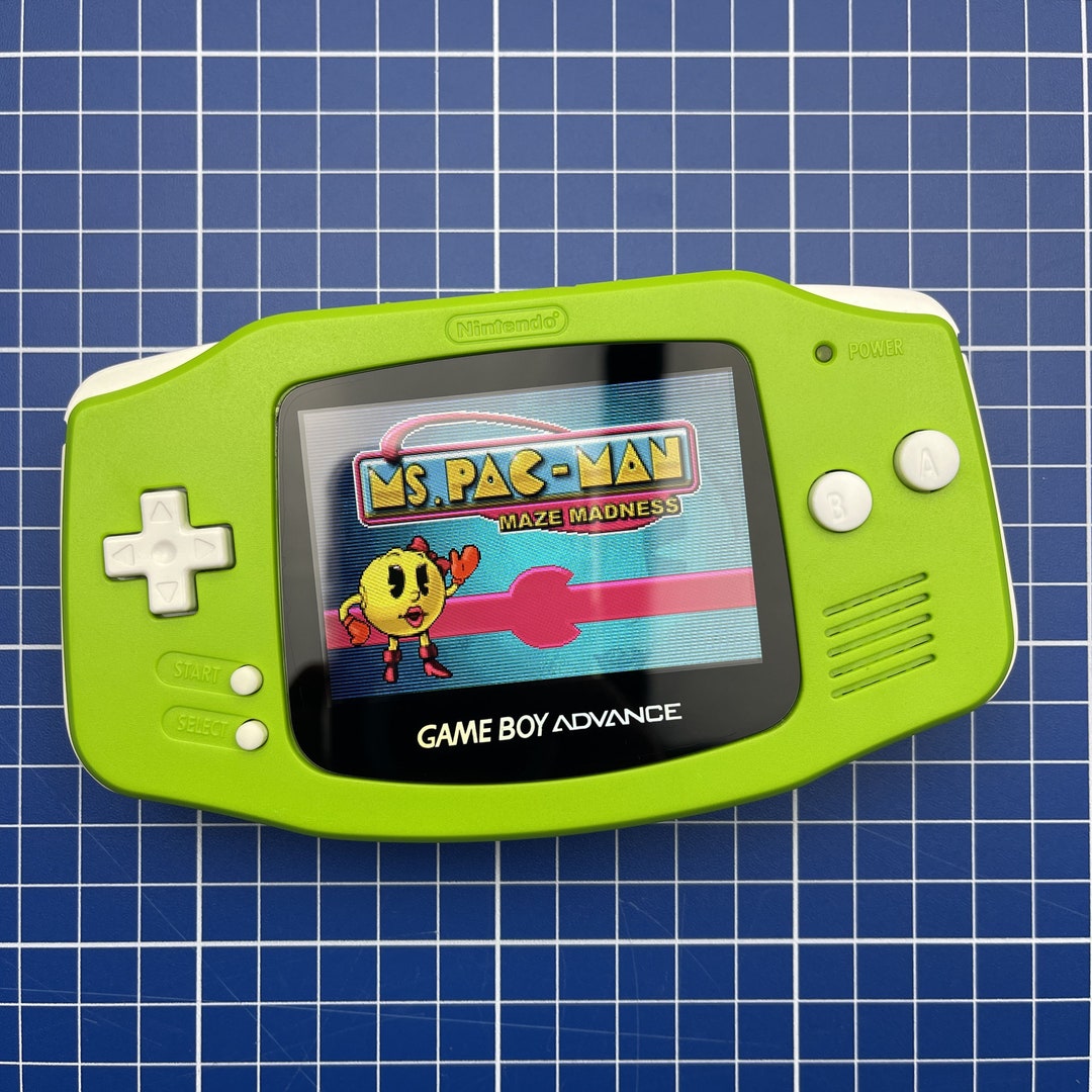 Gameboy Advance GBA Lime Green and White Backlight IPS V2 Screen - Etsy