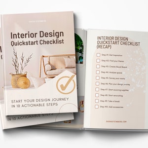 Interior Design Quickstart Checklist, Home Renovation Guide (digital ...