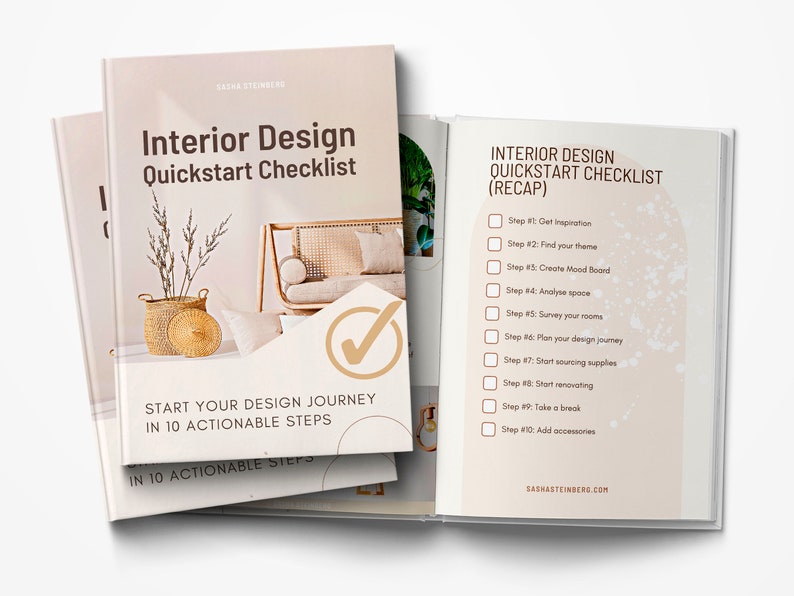 Interior Design Quickstart Checklist, Home Renovation Guide (digital ...